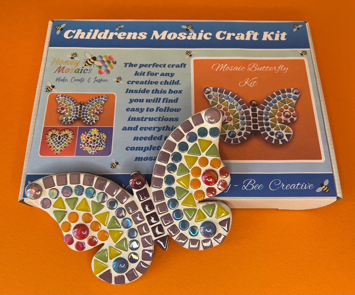 Children's Bohemian Mosaic Craft Set - Etsy