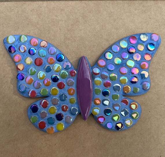 Children's Mosaic Craft Kit Blue Butterfly - Etsy