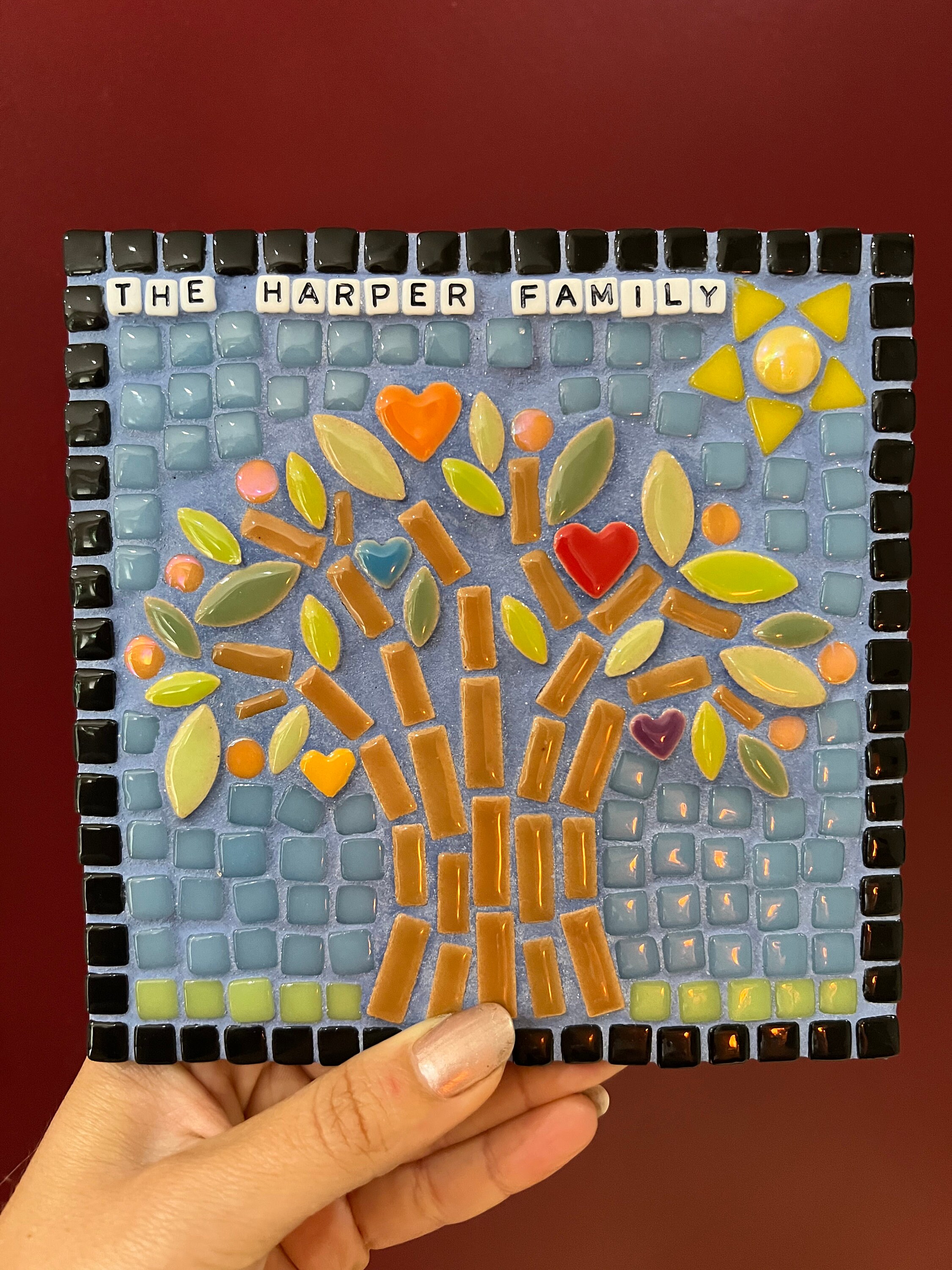 Personalised Family Tree Mosaic Craft Kit - Etsy