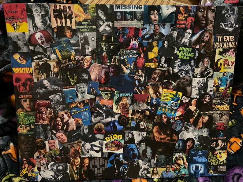 Horror Movie Collage Canvas - 1920 - 2019 - Etsy
