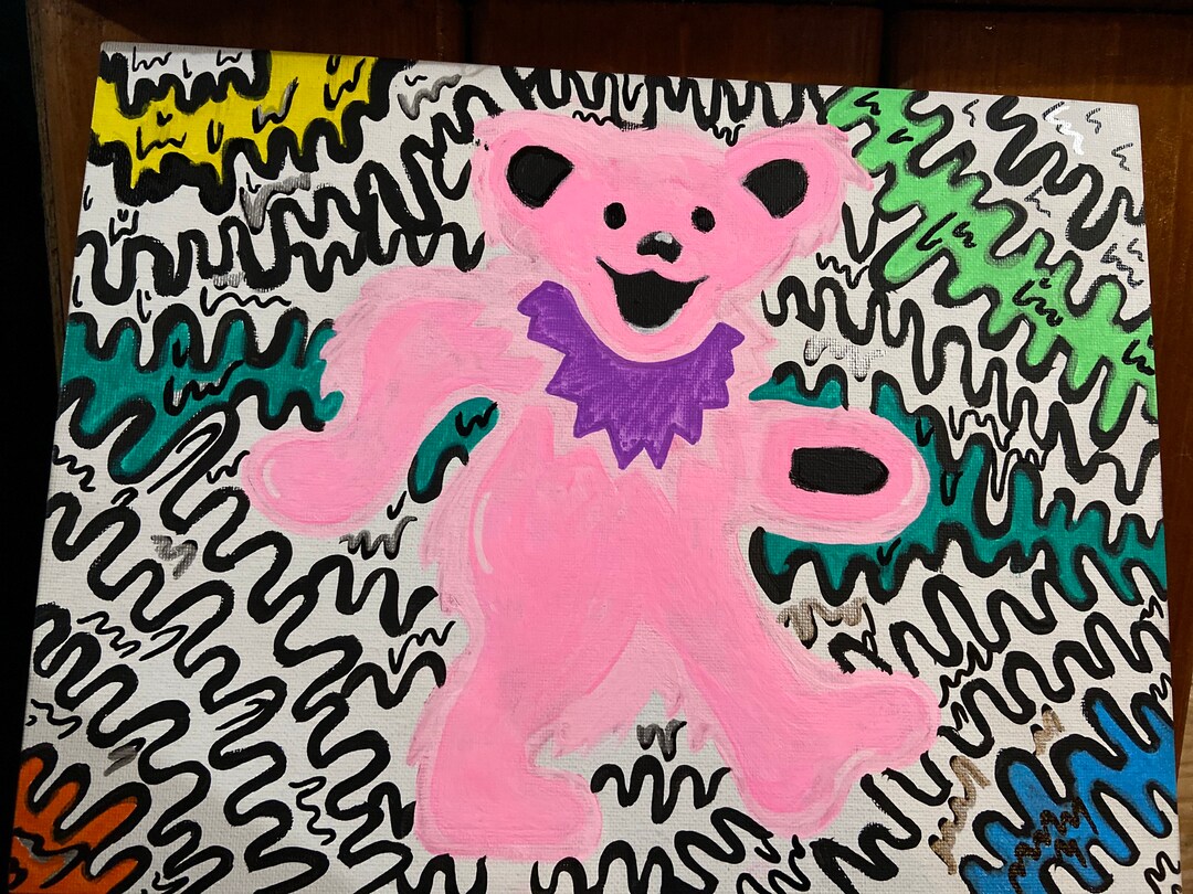 Dancing Bear - Dripping Pattern - Etsy