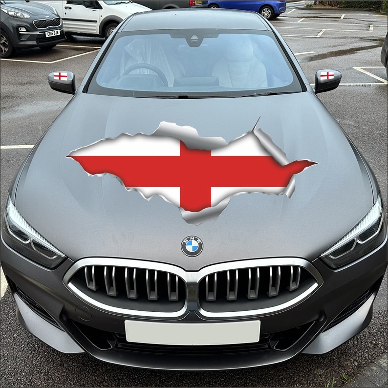 England Flag Sticker Bonnet for Any Vehicle Make Wrap Graphics Signs ...