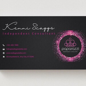 Paparazzi Accessories Business Cards – Houndstooth, Flower, Pink+black ...
