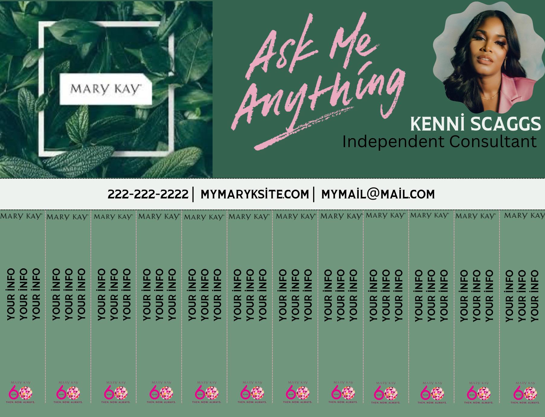 Mary Kay Green Leaves Flyer – Printable, Customizable Skincare ...