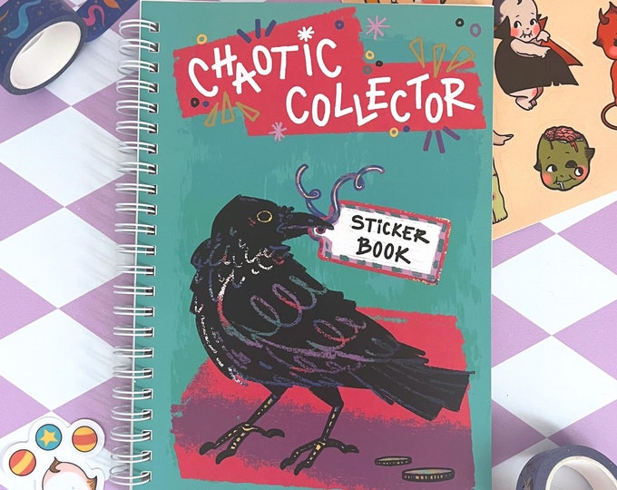 Chaotic Collector Sticker Book | Reusable 50 Page A5 Junk Journal ...