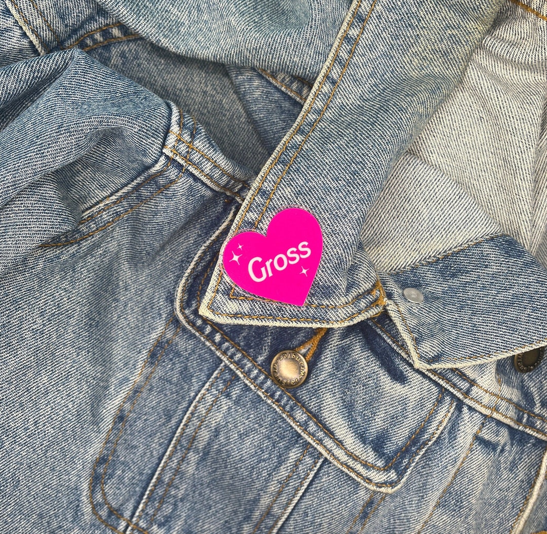 Gross Acrylic Pin | Funny Meme Barbiecore Feral Goblincore Weirdcore ...