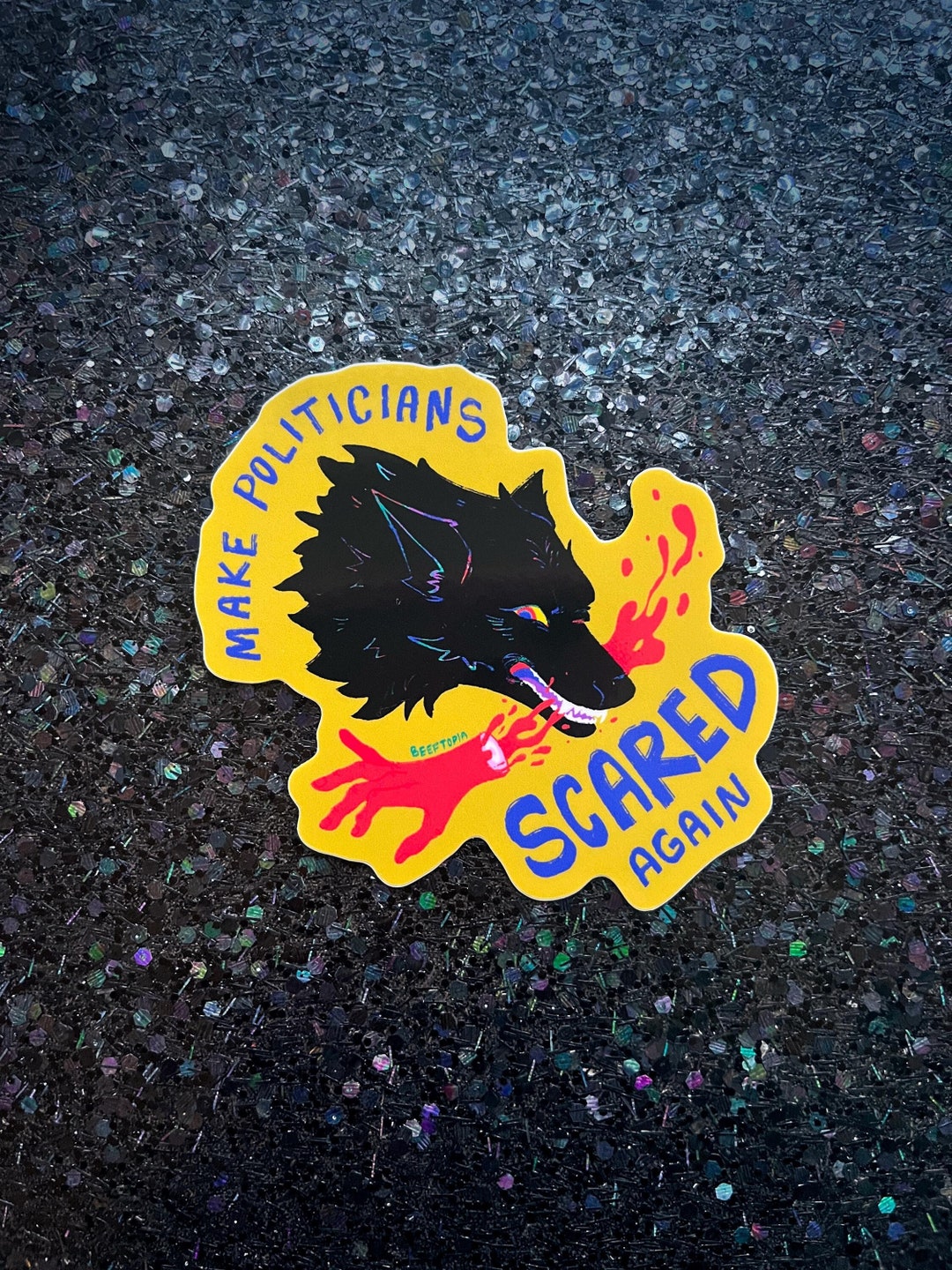 Make Politicians Scared Again Sticker | Waterproof Dishwasher Safe 3 ...