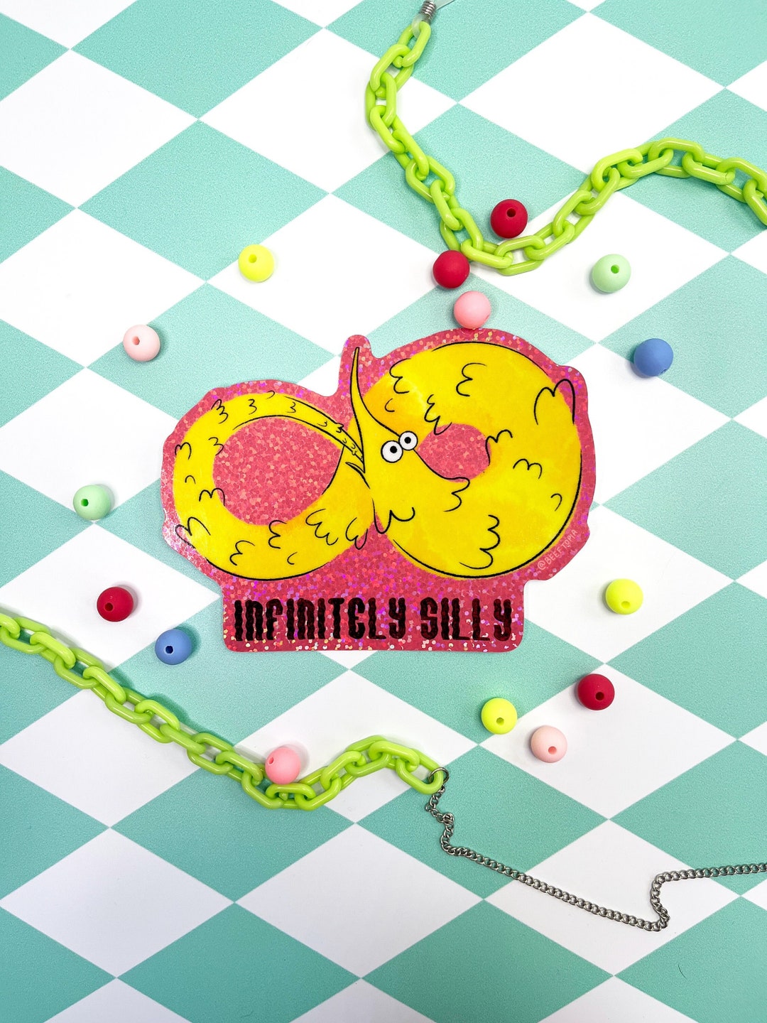 Infinitely Silly Worm on a String Vinyl Sticker | LARGE Waterproof ...