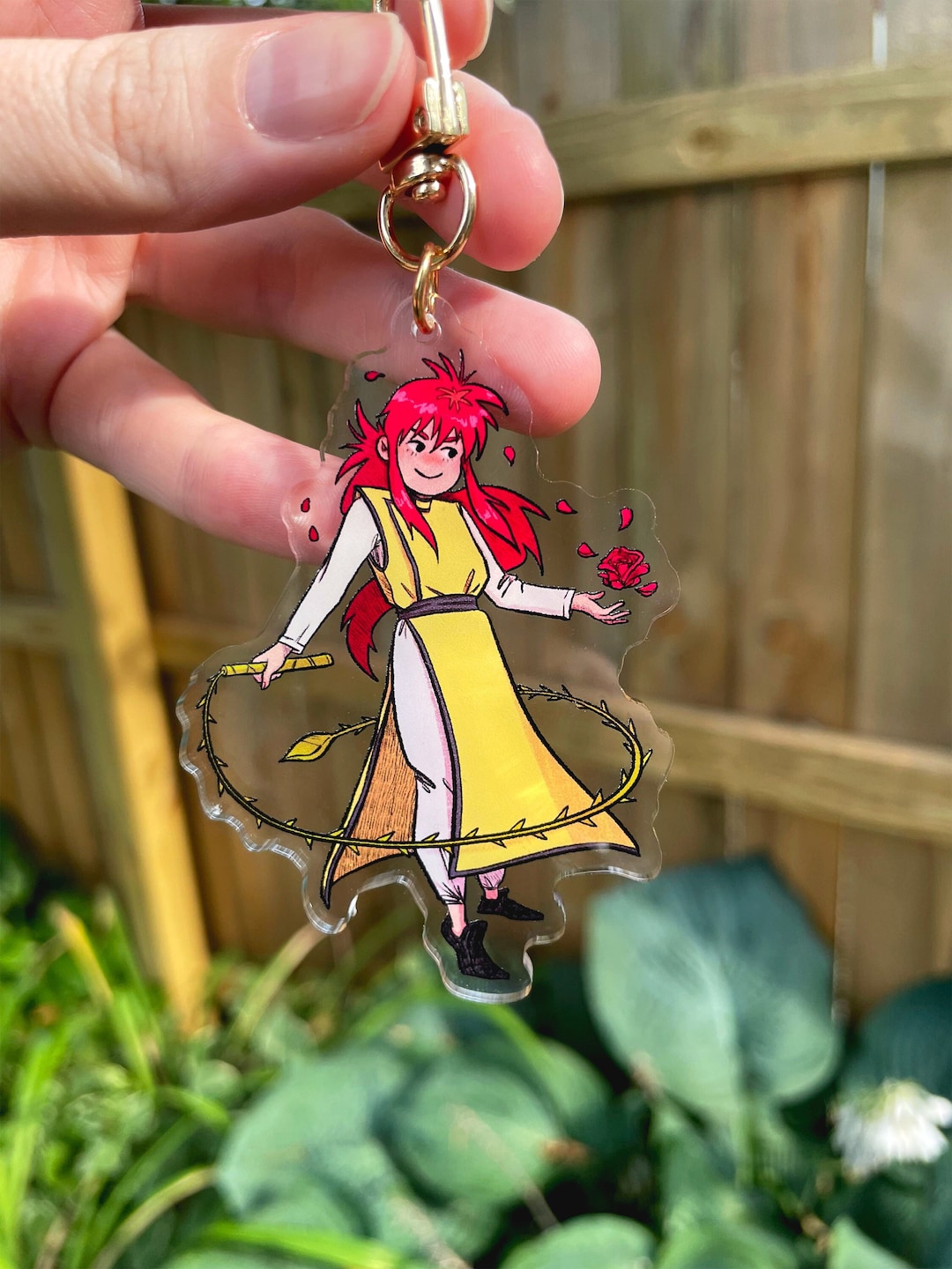 Kurama Keychain | 3 Inch Anime Acrylic Charm - Etsy