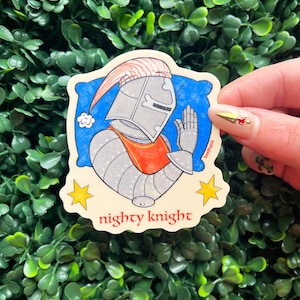 Nighty Knight Medieval Sticker | 3 Inch Fantasy Dishwasher Safe ...