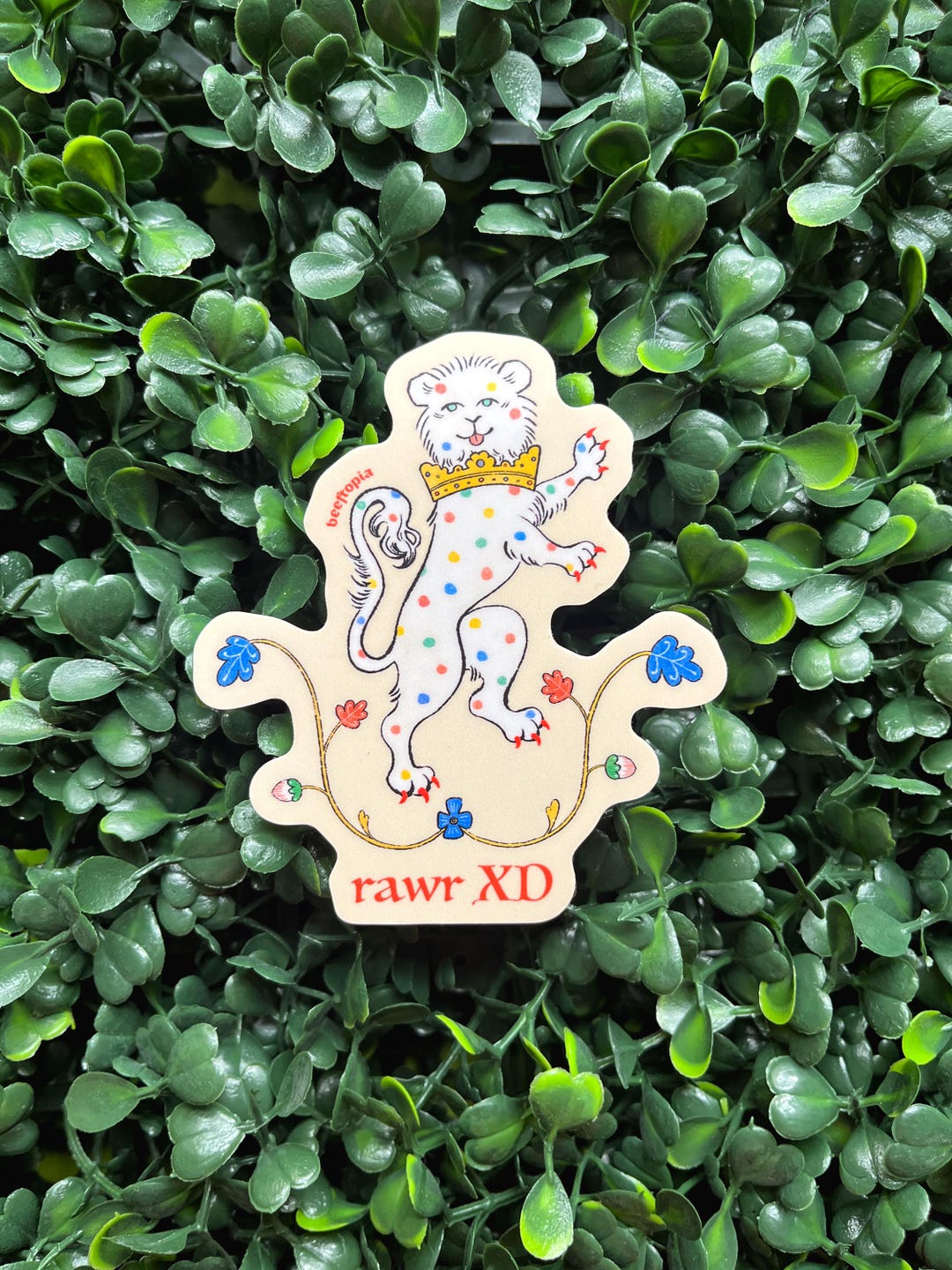 Rawr XD Medieval Lion Sticker | 3 Inch Dishwasher Safe Waterproof Vinyl ...