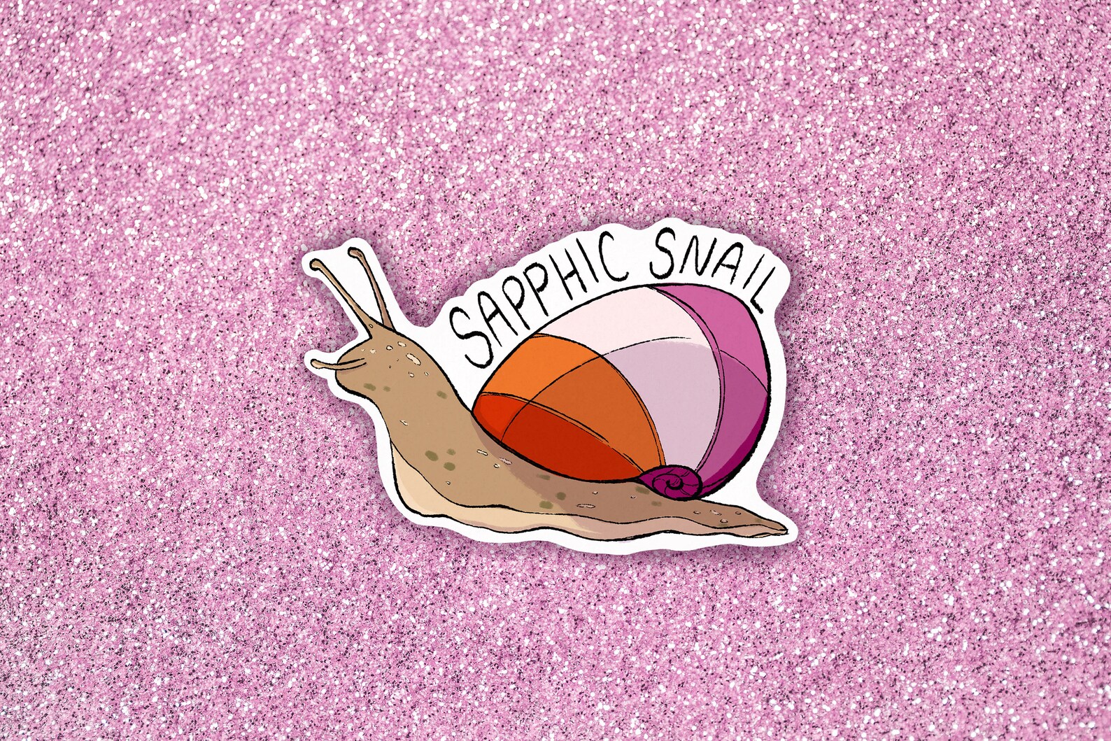 Sapphic Snail Sticker Lesbian Bisexual Pansexual Wlw Flag Etsy