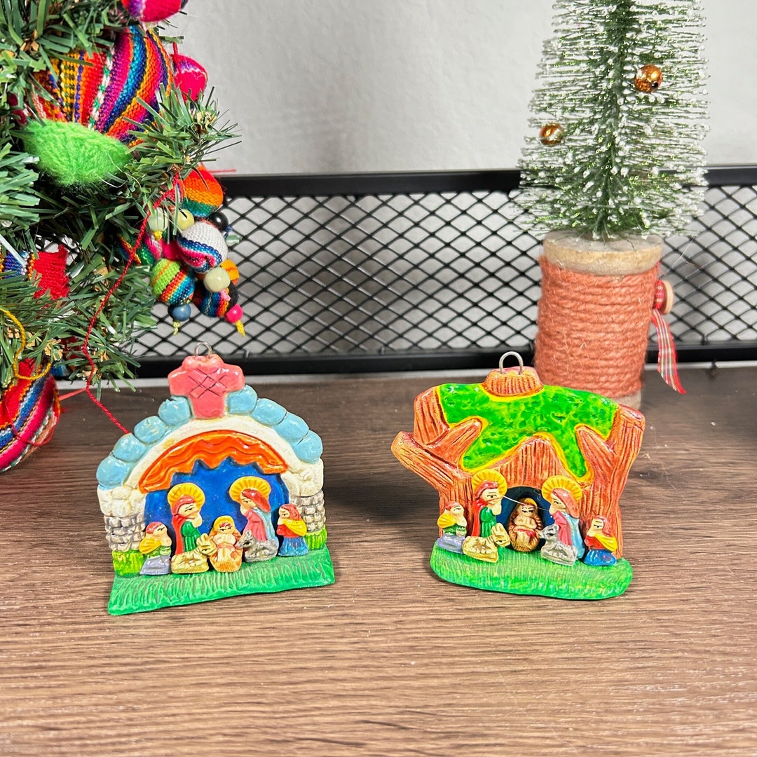 Handmade Nativity Scene 3, Christmas Decor Holiday Ornaments - Etsy