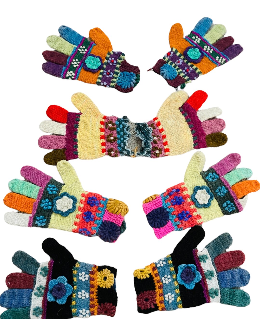 Colorful Gloves & Mittens Made From Alpaca - Etsy