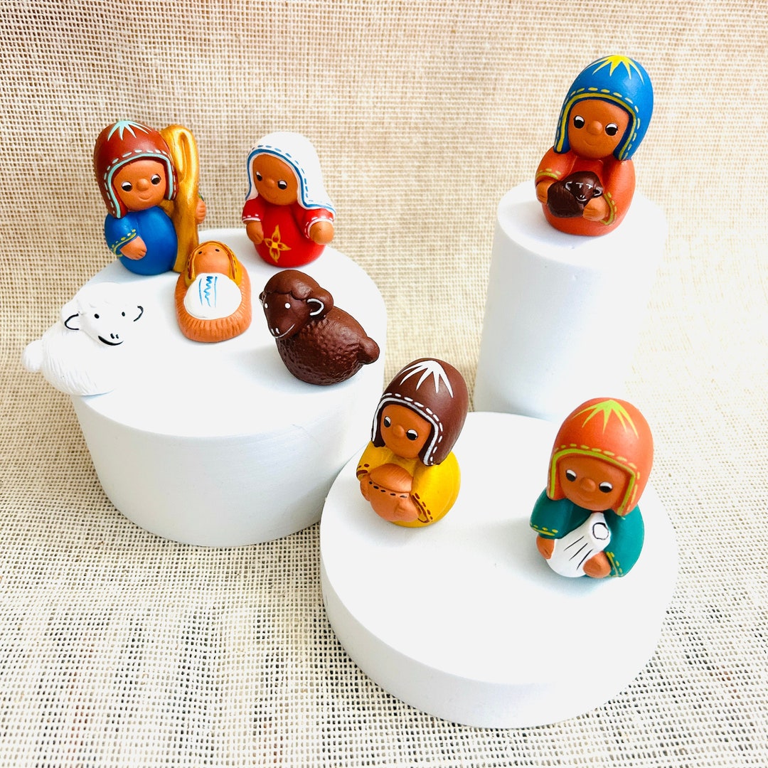 Tiny Peruvian Nativity Scene Christmas Decor 8 Pcs Set 2 Tall - Etsy