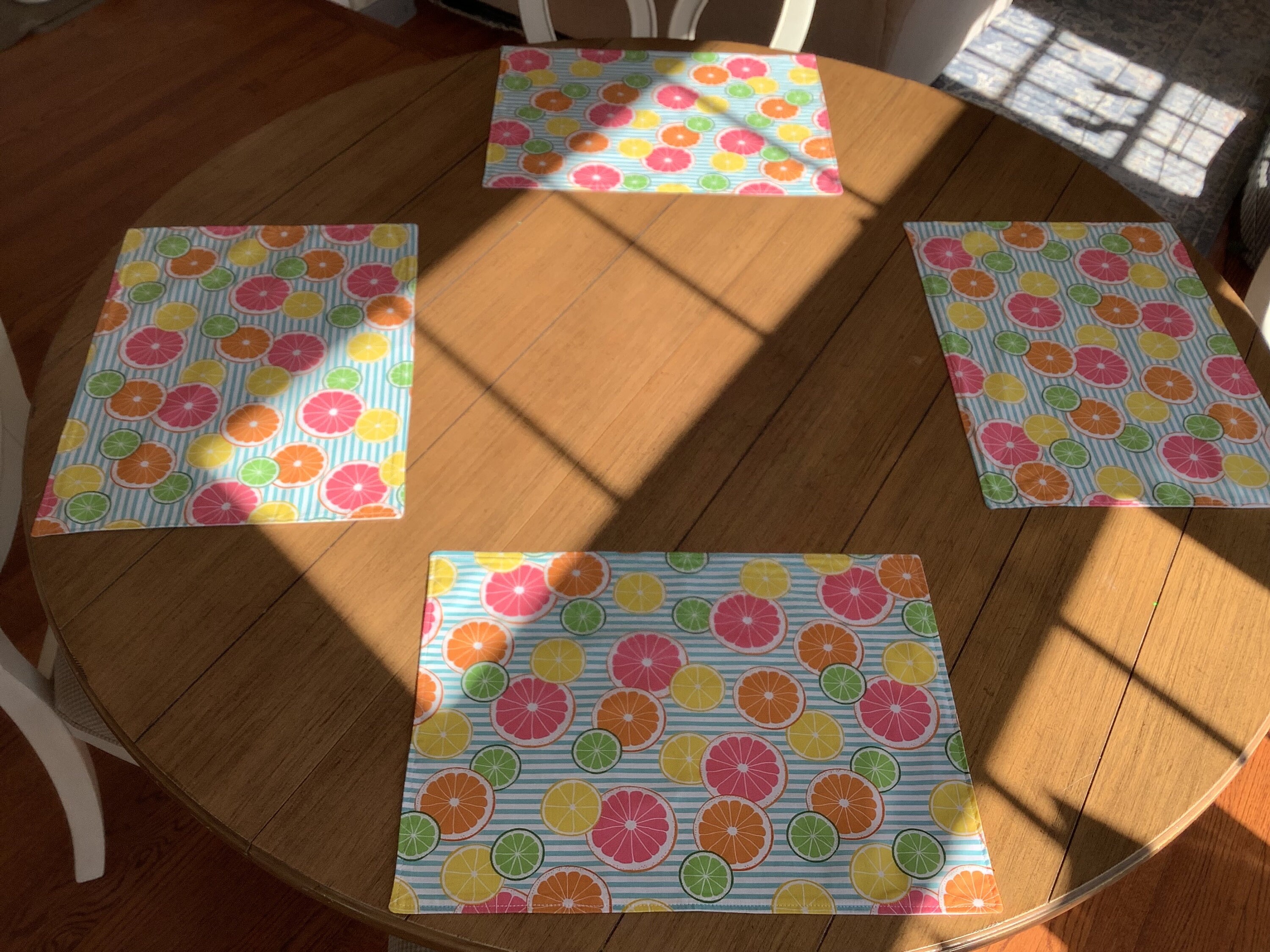 Lemon Printed Dining Table Placemats Set of 4. - Etsy