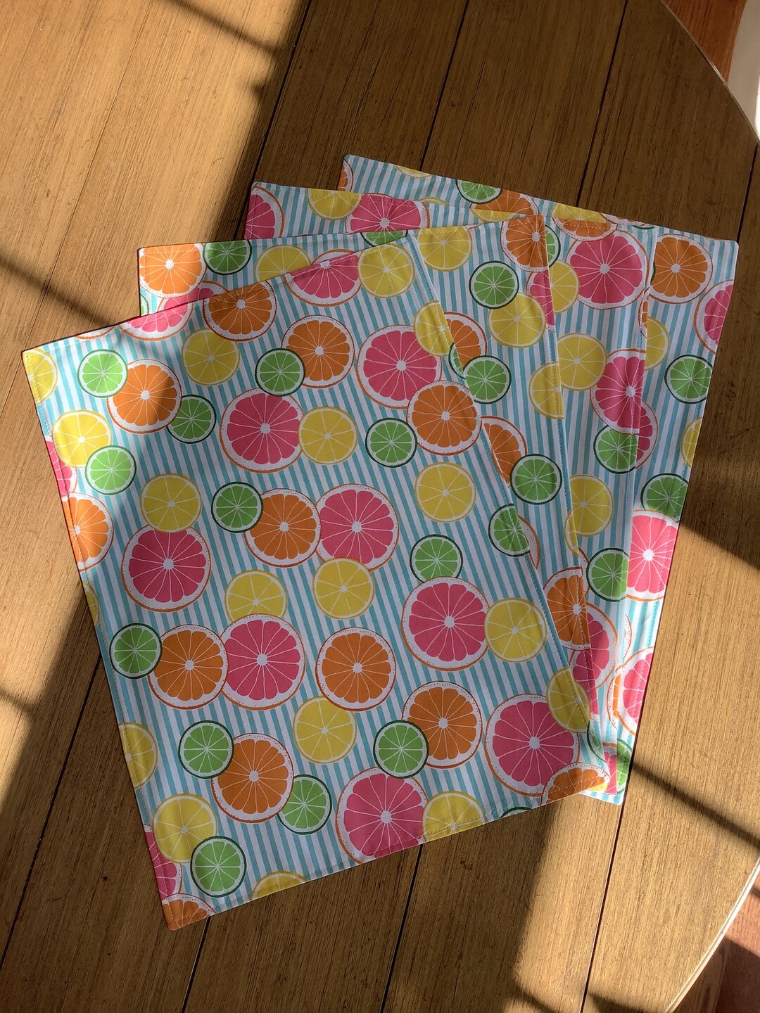 Lemon Printed Dining Table Placemats Set of 4. - Etsy