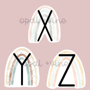 Boho Rainbow Alphabet - Etsy