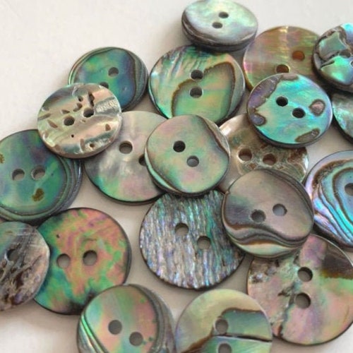 Mother of Pearl Natural Shell Buttons 5pk 8 Sizes - Etsy