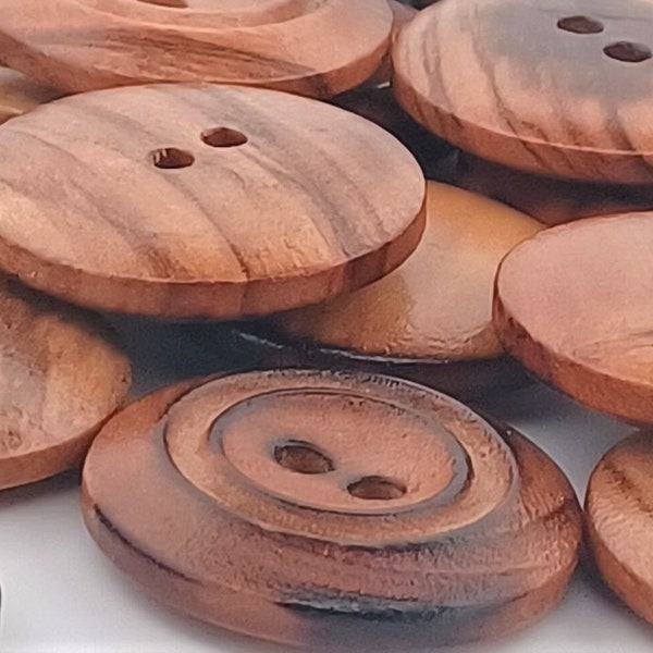 Wood Buttons - Etsy