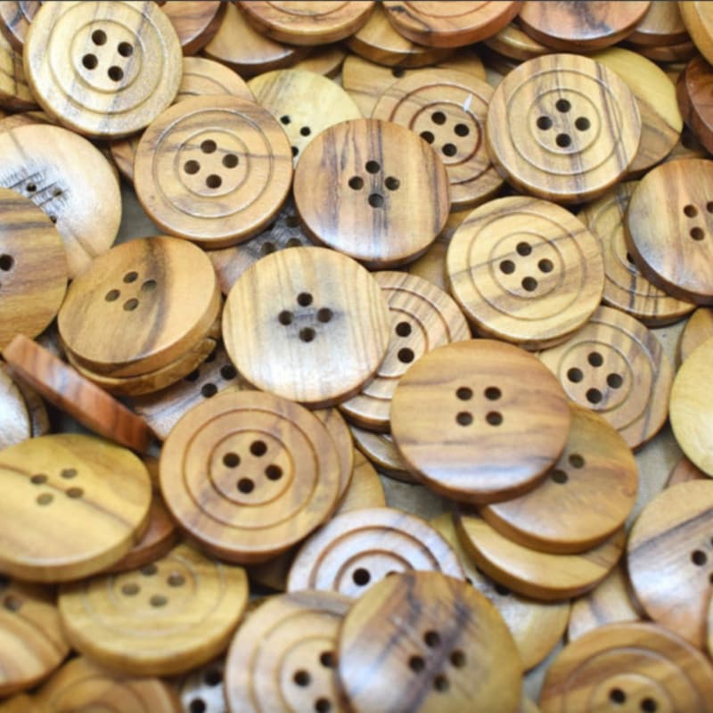 Wooden Button - Etsy