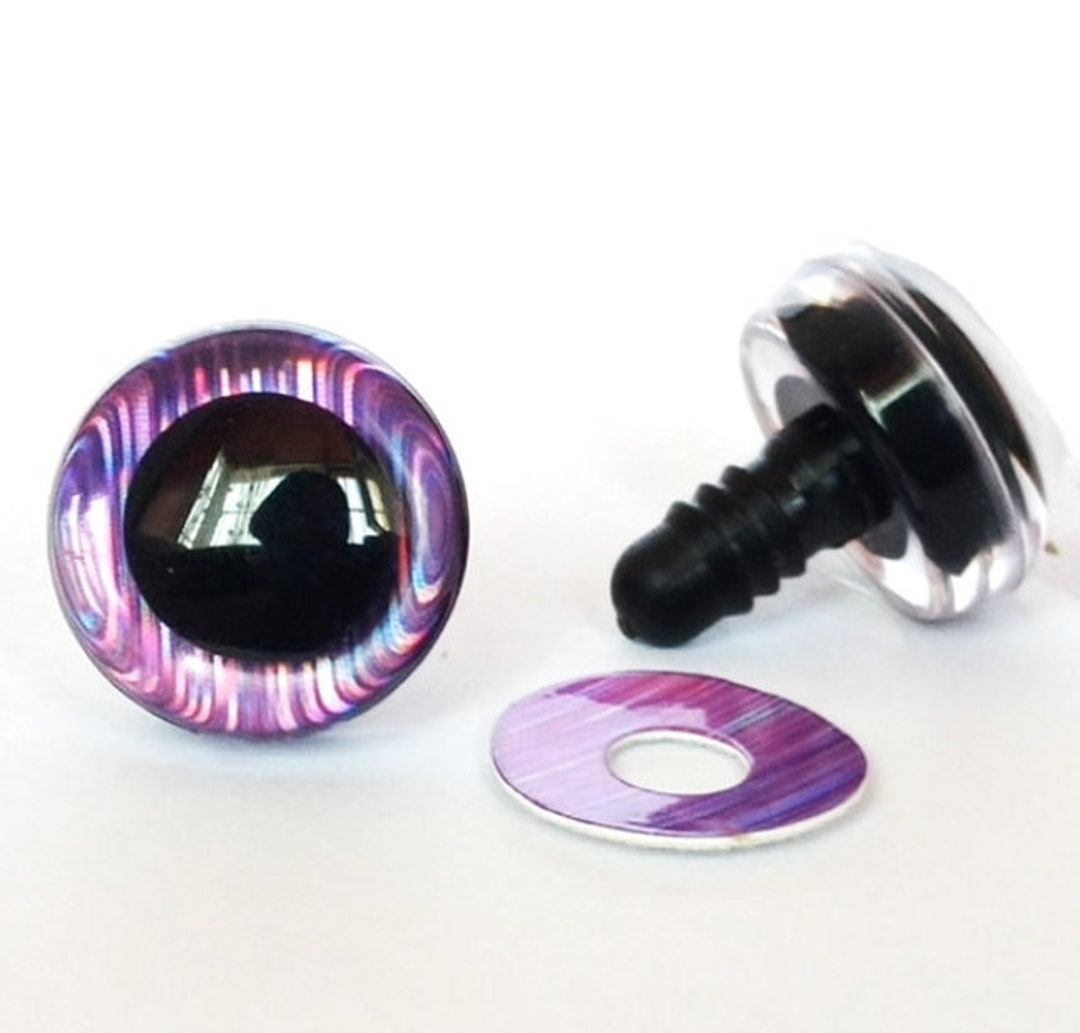 Purple Iris 3D Style Trapezoid Safety Eyes and Washers (sizes 12m ...