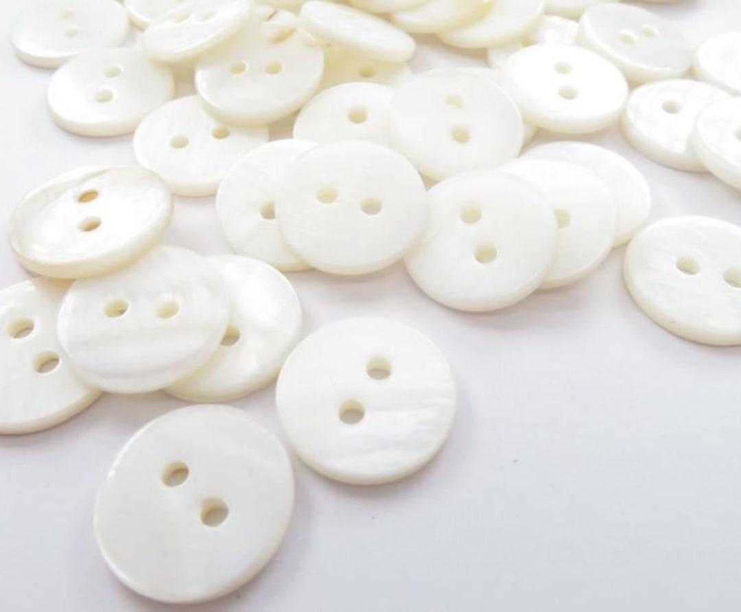 Natural River Shell Buttons 5pk. Available in 10mm or 11.5mm High ...