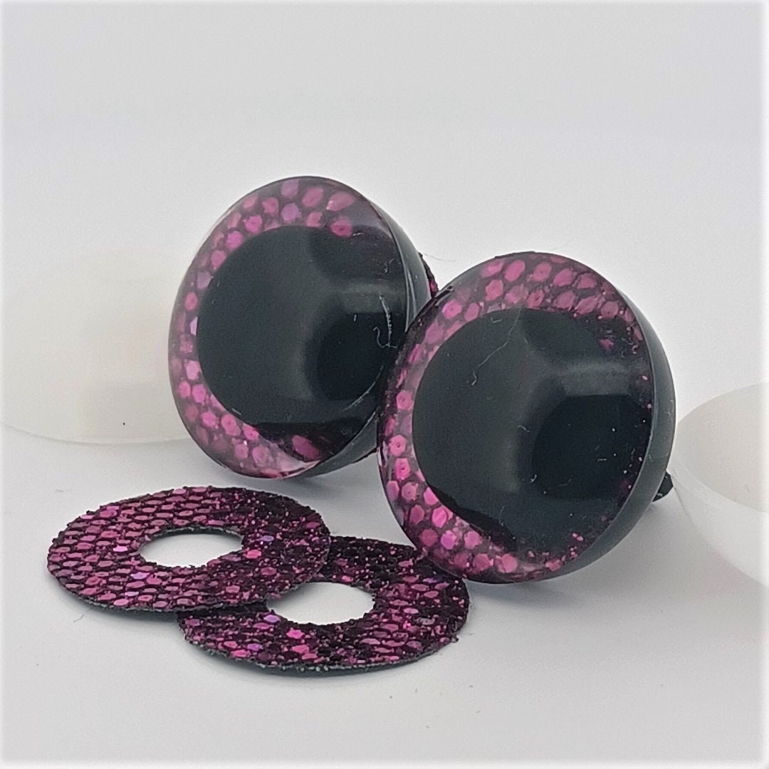Purple 3D Glitter Plush Toy Safety Eyes 9-25mm DIY Doll - Etsy