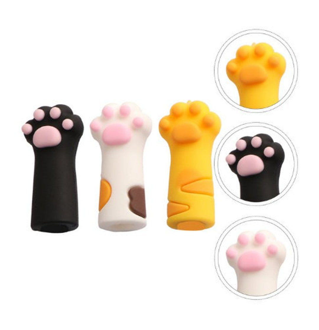 Cat Paw Knitting Needle Stoppers, (set of 2) Stitch Stoppers, Silicone ...