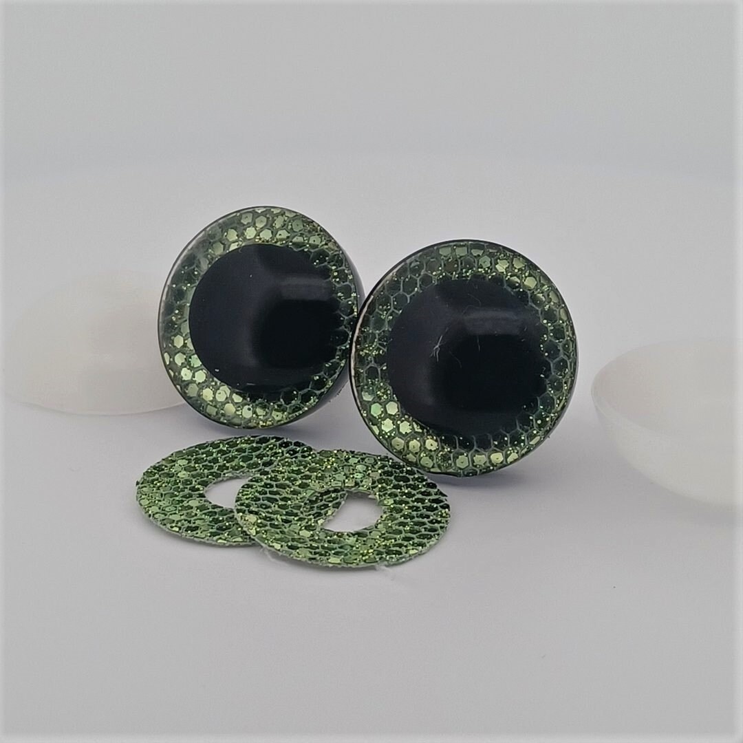Light Green Glitter Safety Eyes 9mm to 25mm 1 Pair Fantasy | Etsy