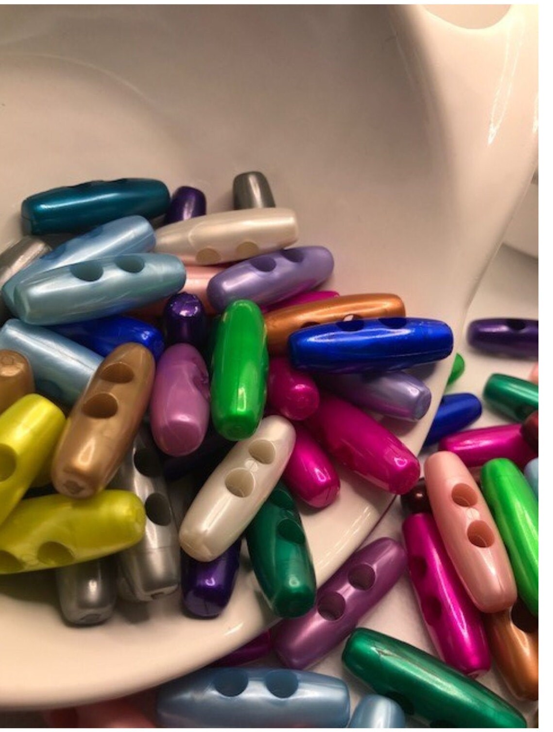 30mm Pearlescent Colored Toggle Duffle Coat Buttons 5pk - Etsy