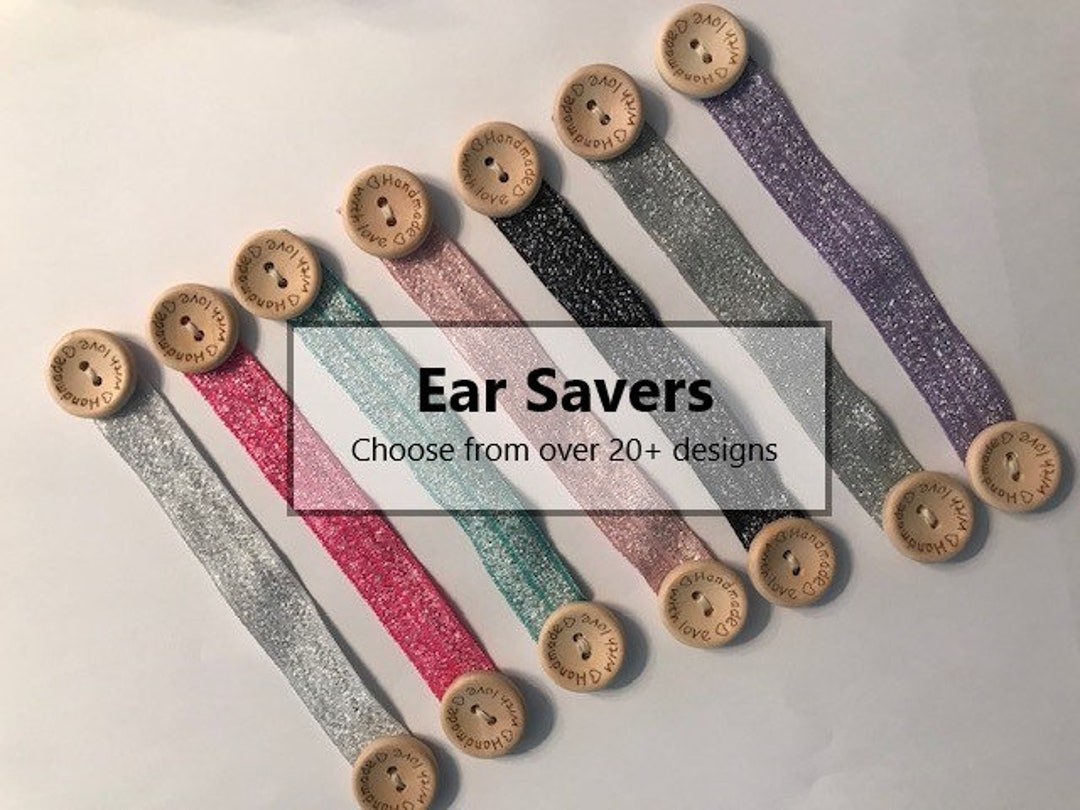 Ear Saver for Face Mask, Elastic Face Mask Extension With Button for ...