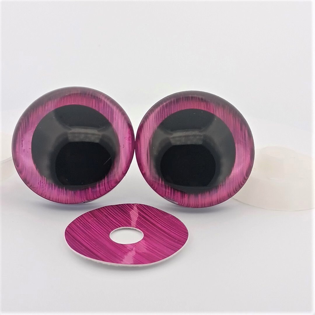 Hot Pink Iris 3D Style Trapezoid Safety Eyes and Washers - Etsy