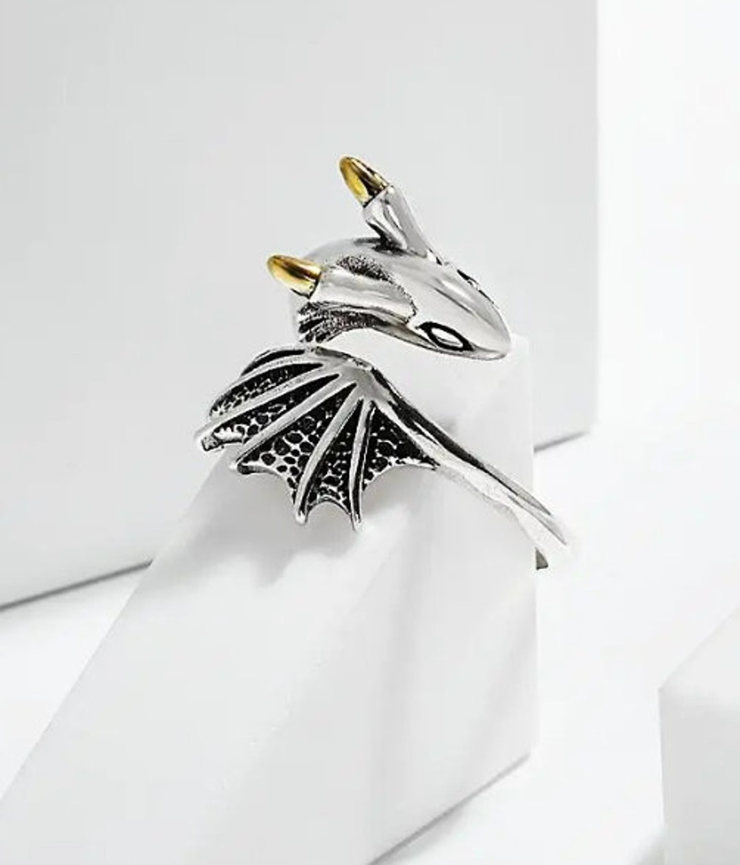 Yarn Tension Ring Dragon Adjustable, Crochet Ring, Yarn Guide, Knuckle ...