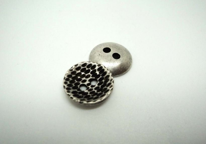 Antique Silver Heavy Metal Buttons 15mm 18mm or 23mm 5PK - Etsy