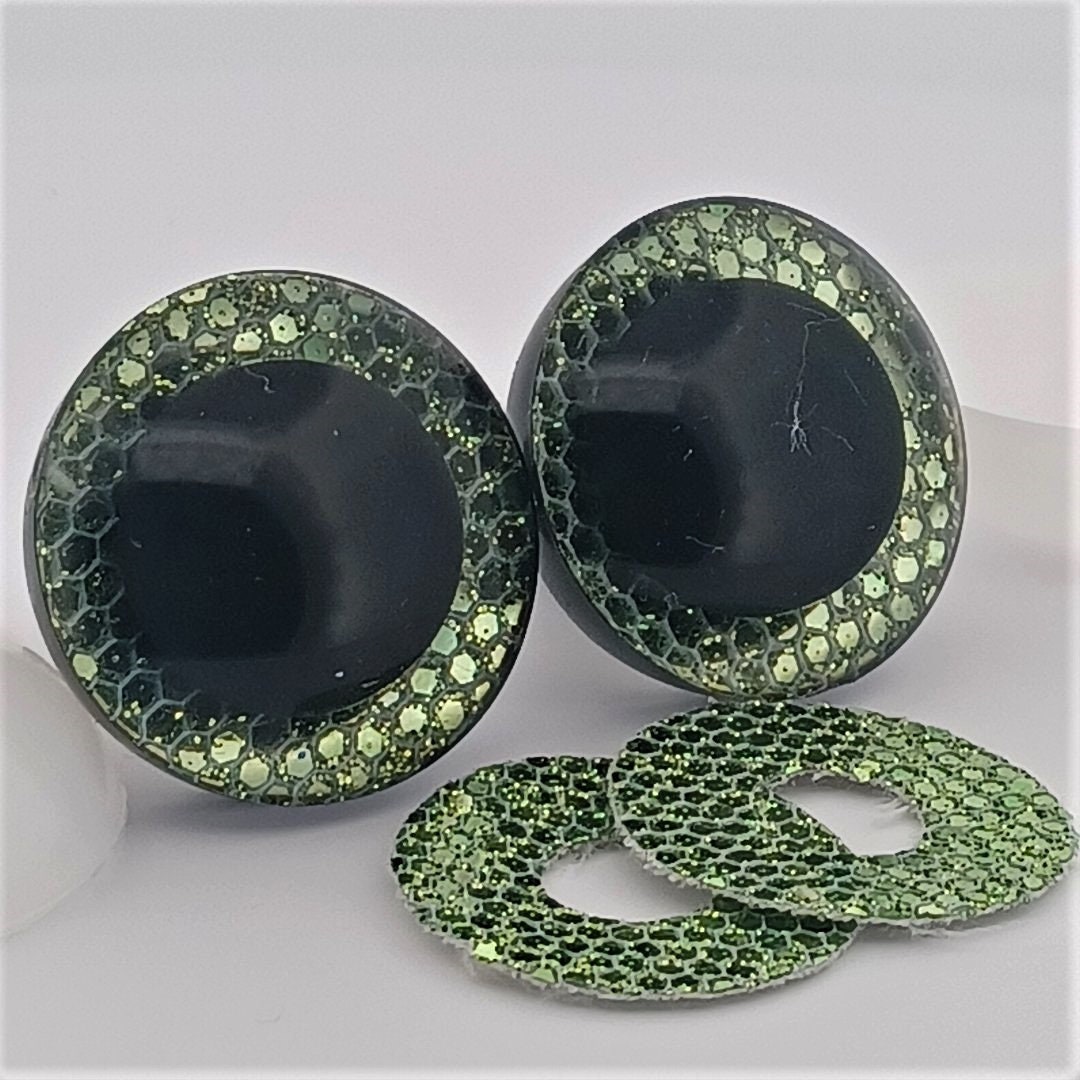 Light Green Glitter Safety Eyes 9mm to 25mm 1 Pair Fantasy | Etsy