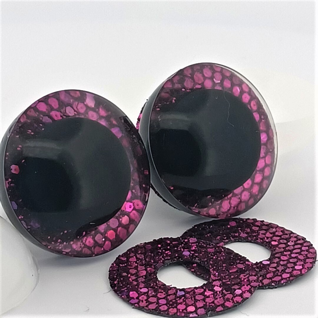 Purple 3D Glitter Plush Toy Safety Eyes 9-25mm DIY Doll - Etsy