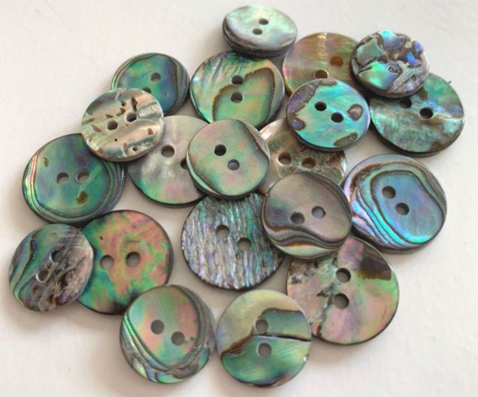 Dark Abalone Natural Shell Buttons Highest Quality Pearl - Etsy UK