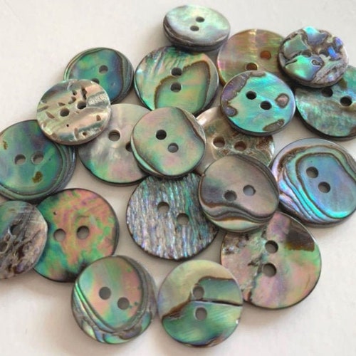 Dark Abalone Natural Shell Buttons Highest Quality Pearl - Etsy