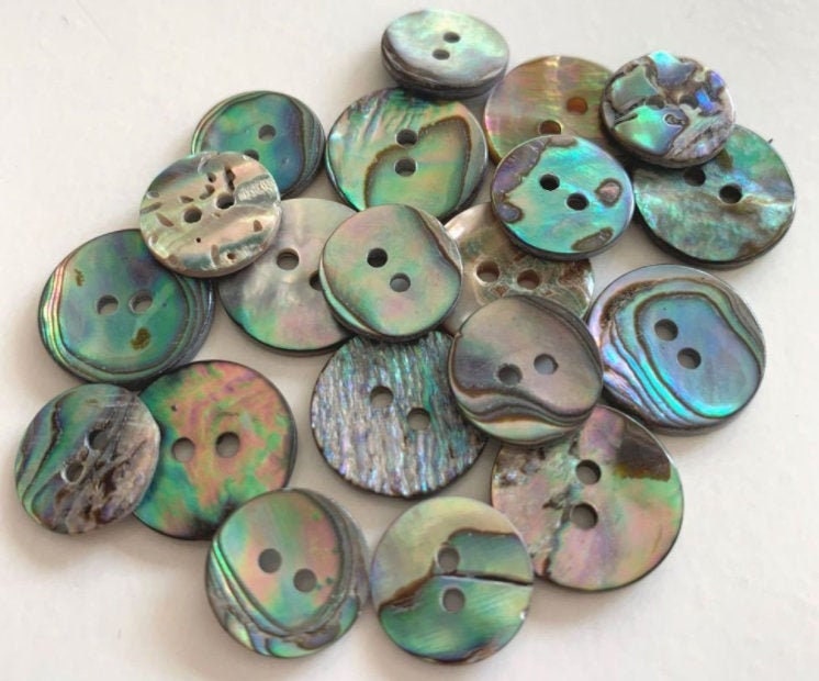 Dark Abalone Natural Shell Buttons Highest Quality Pearl - Etsy