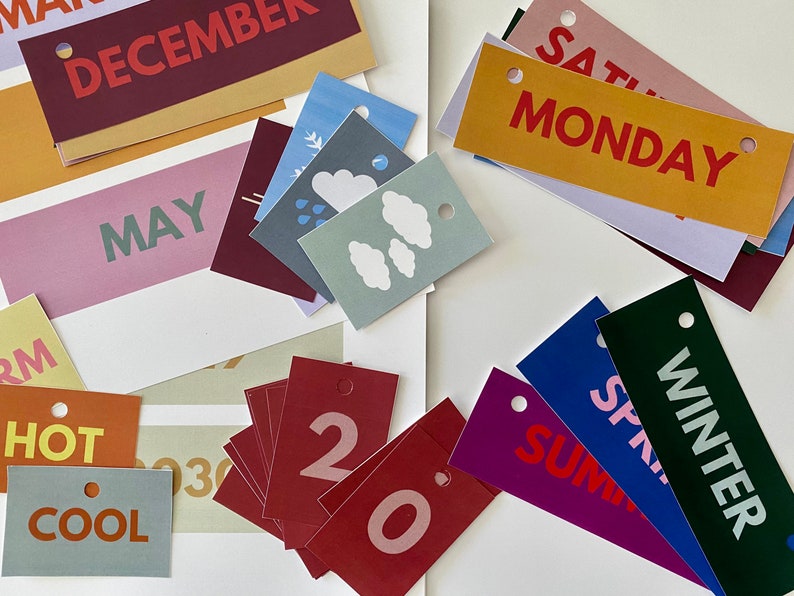 Modular Calendar PDF Printable DIY Calendar Morning Board Preschool ...