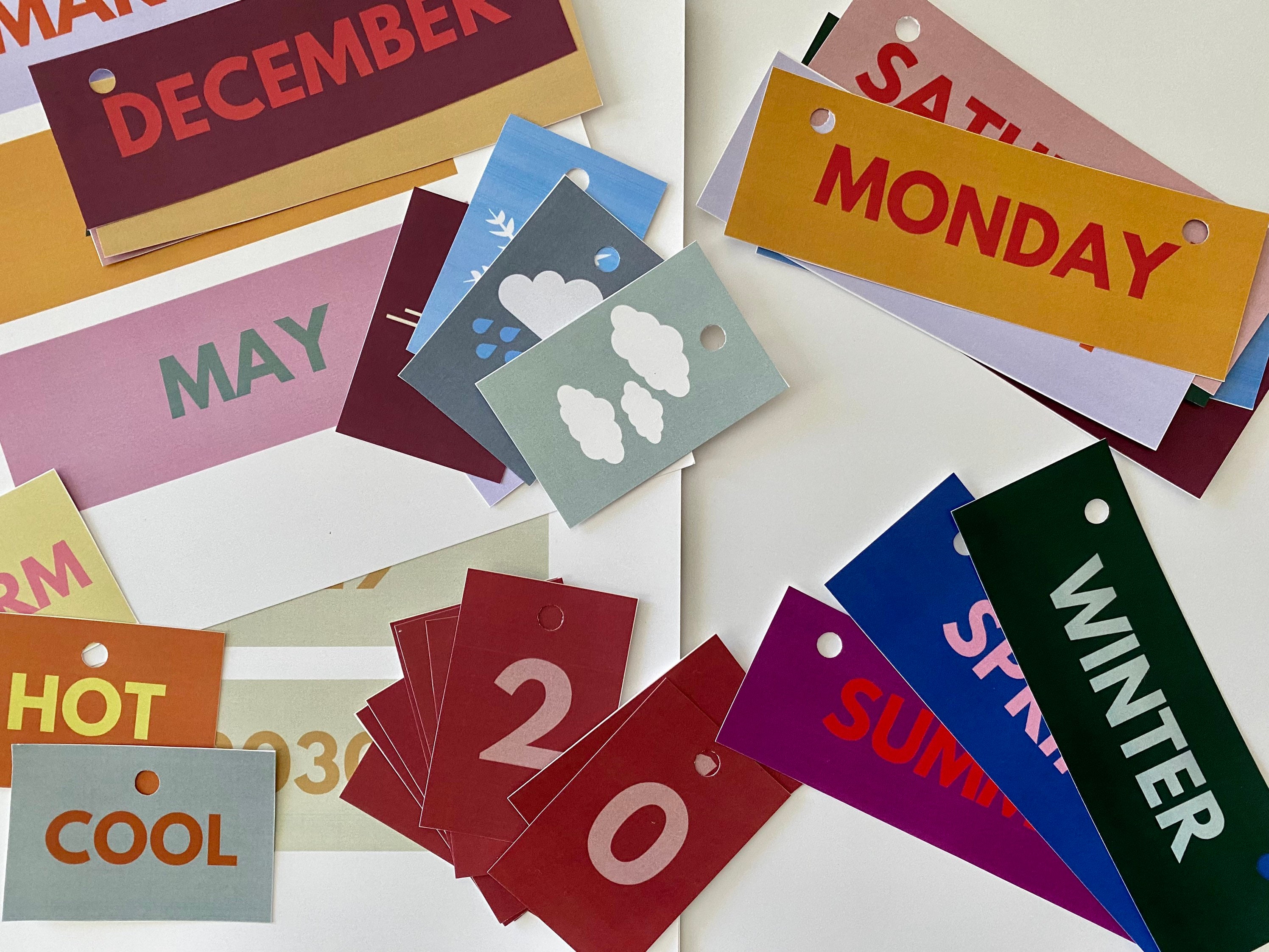 Modular Calendar PDF Printable DIY Calendar Morning Board Preschool ...