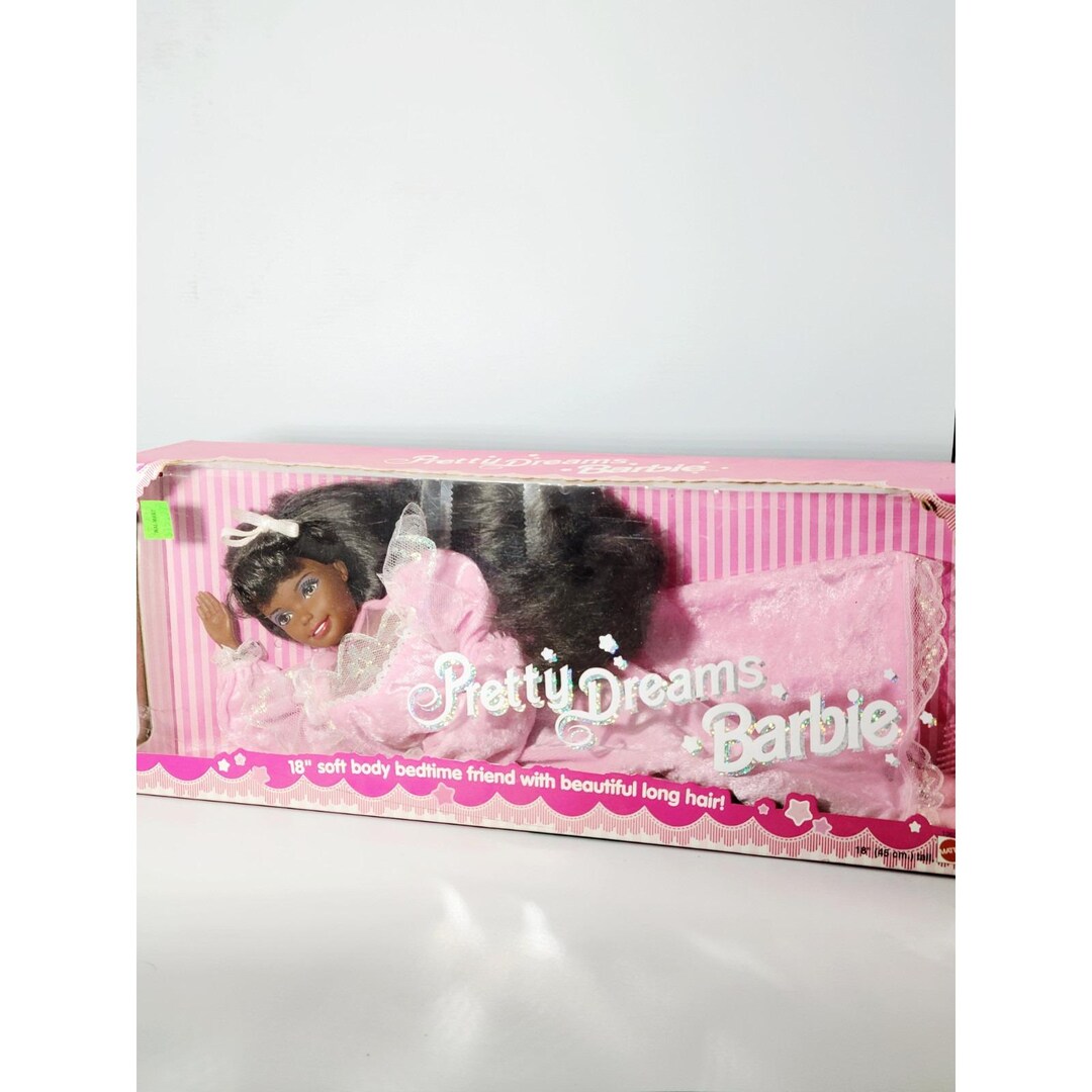 NIB Pretty Dreams Barbie 18” African-american Soft Body Bedtime Friend ...
