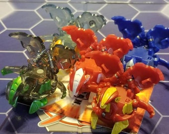 Bakugan Red Pyrus Rubanoid With Destragon Gear Combat Set SKU D454 - Etsy