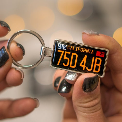 Custom Vintage California License Plate Keychain Legacy - Etsy