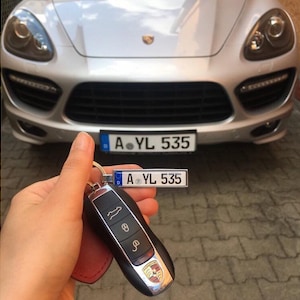 Personalised French License Plate Keyring, Custom France Number Plate ...
