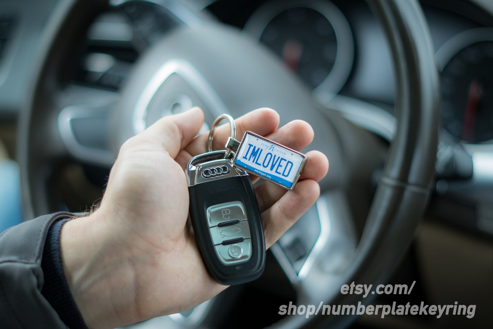 Custom Usa, Square Type Number Plates Keychain, Any Car Model, Texas ...