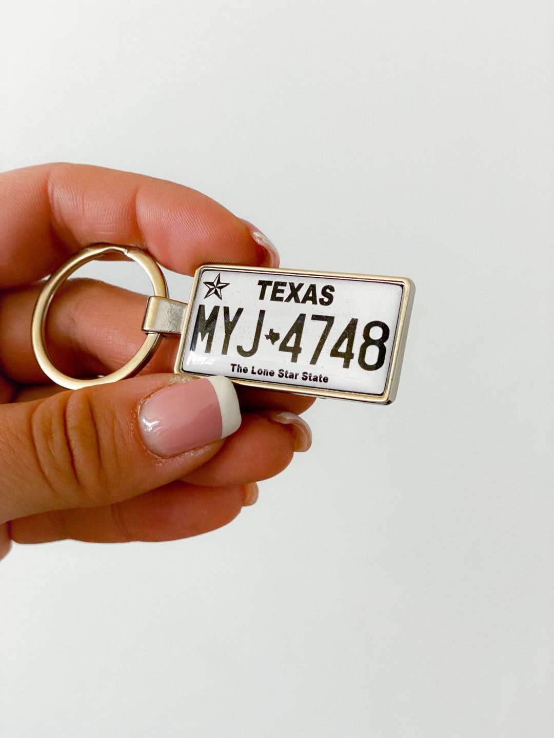 Custom Usa, Square Type Number Plates Keychain, Any Car Model, Texas ...