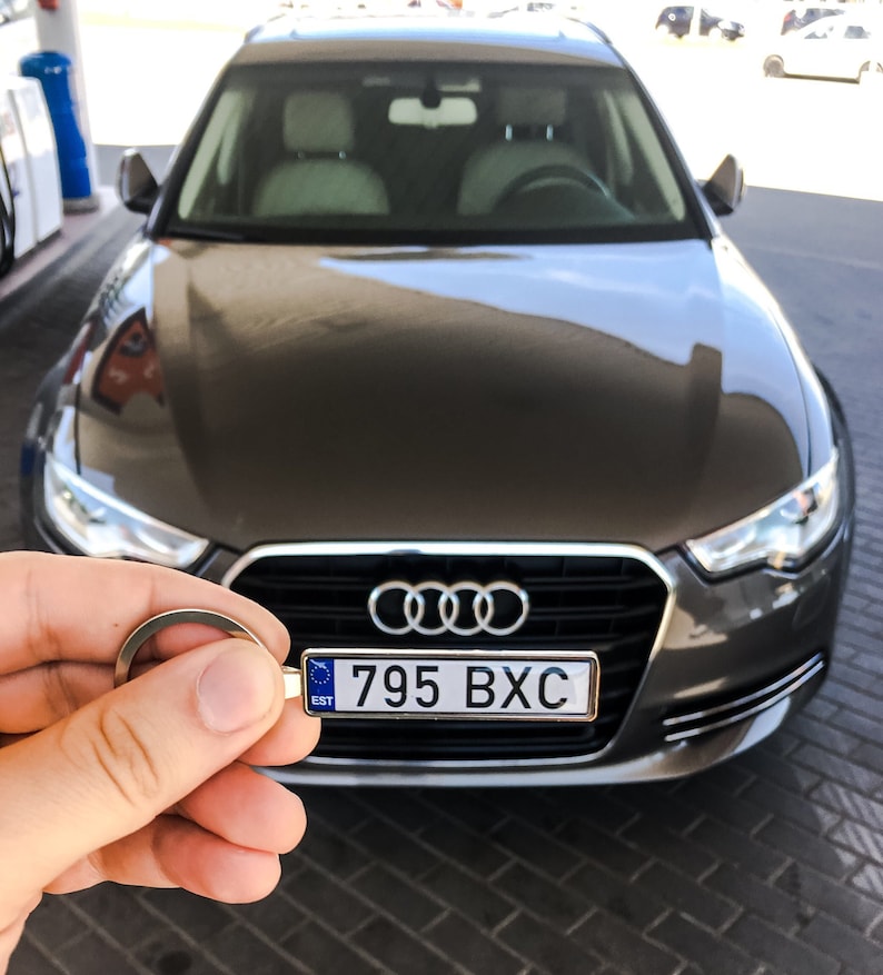 Personalized Two Sided Germany Number Plates Keychain With Car Model ...