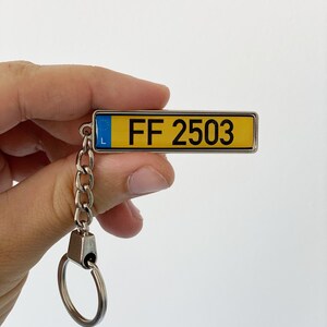 Hungary License Plate Keychain, Custom Hungary Number Plate Keychain - Etsy